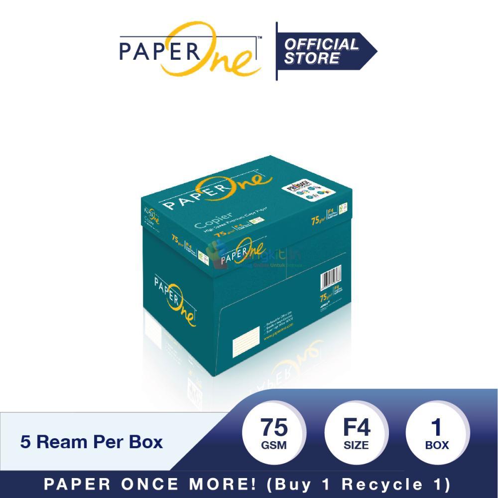 PaperOne Kertas F4 75gr Copier 1 Box (2500 lembar) Kertas HVS - Bangkit ...