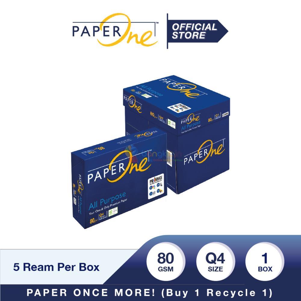 PaperOne Kertas Quarto 80gr All Purpose 1 Box (2500 lembar) Kertas HVS ...